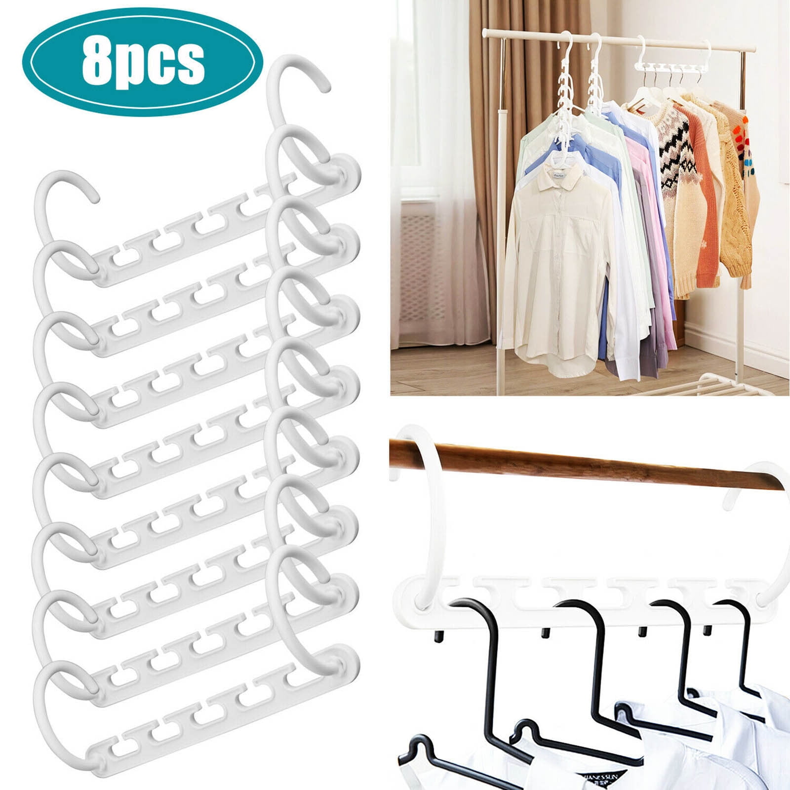 Teissuly Closet Organizers and Storage, Magic Hangers Space Saving ...