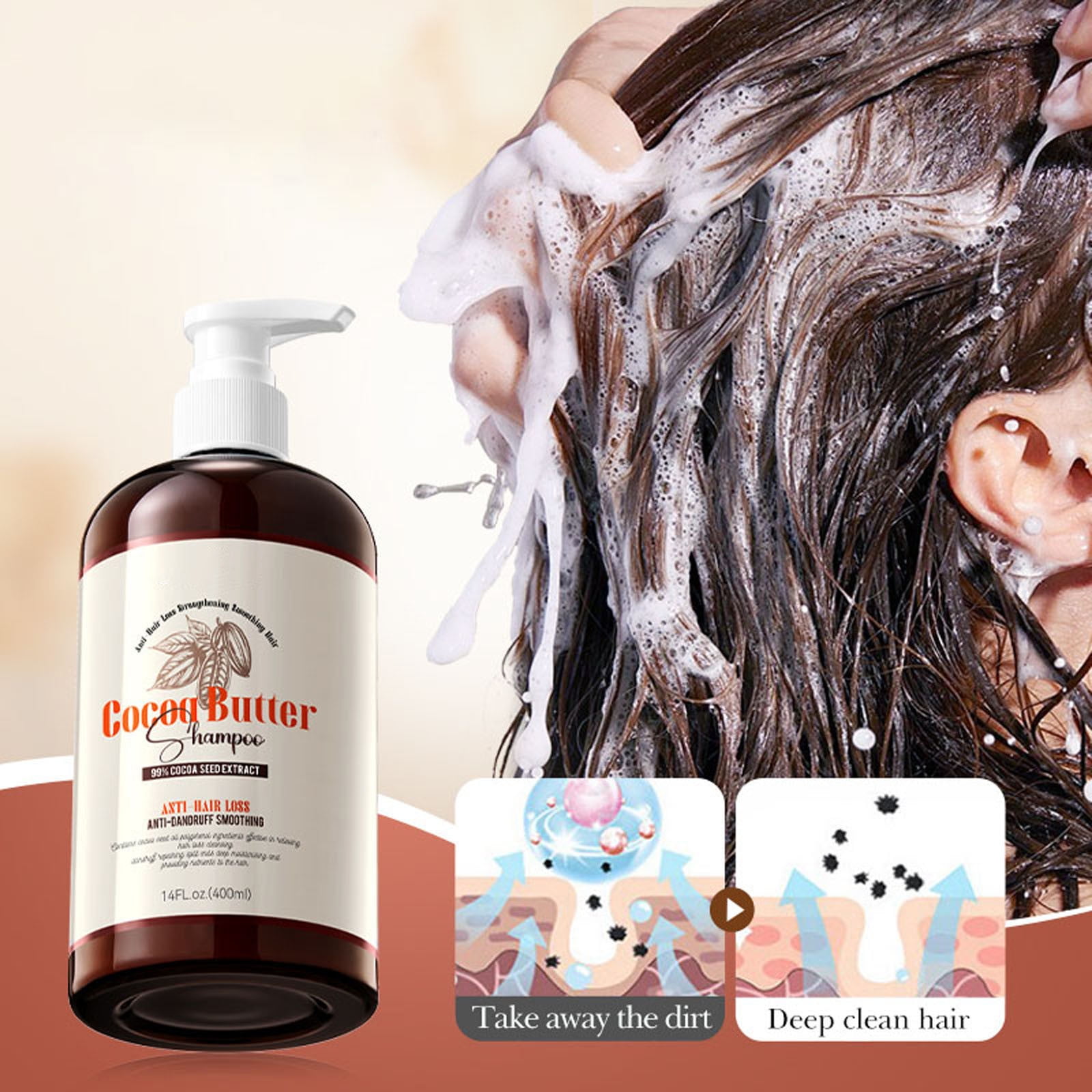 Teissuly Cocoa Oil Shampoo Cleansing Hair Deeped Nourishing Repairing ...