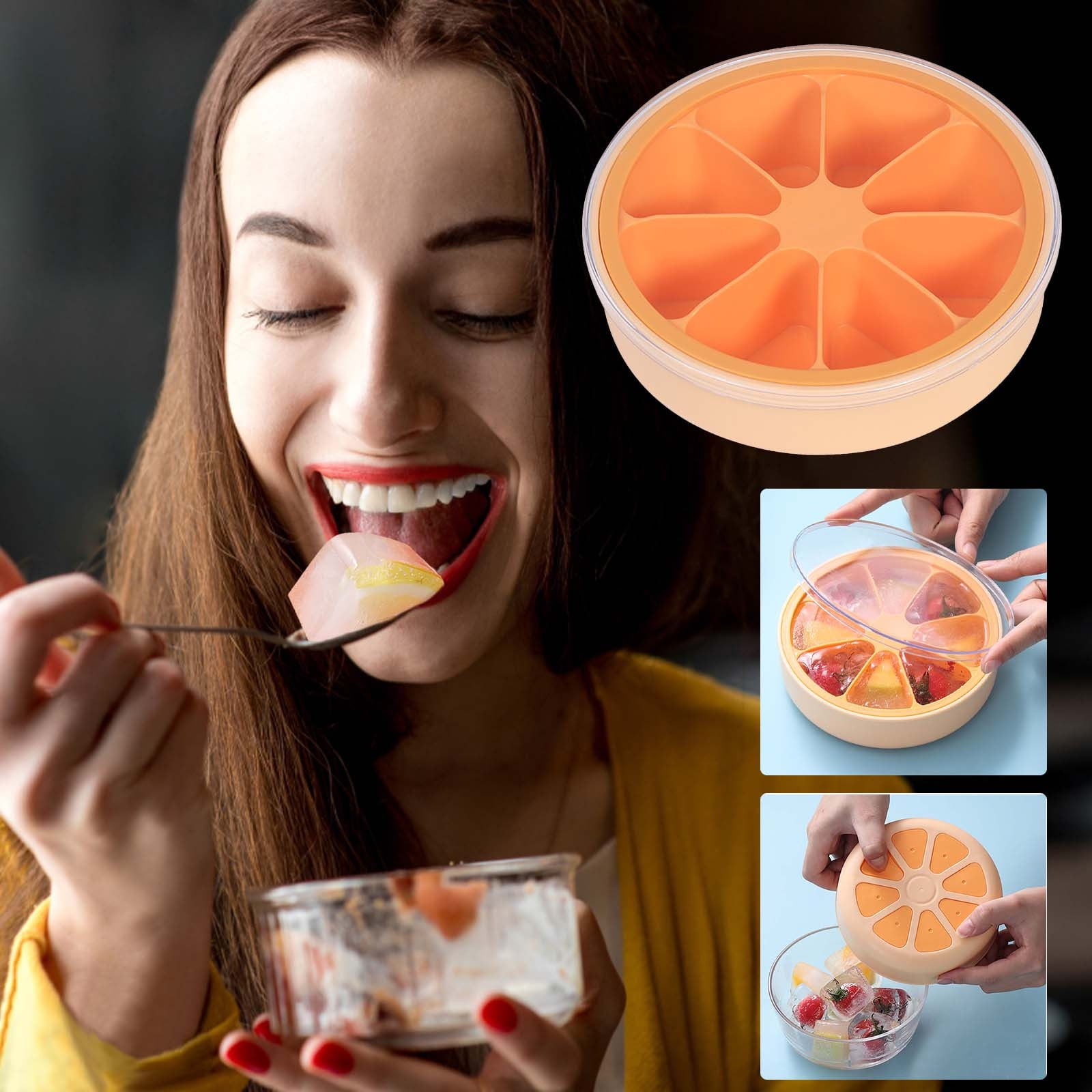 Teissuly Cover Round Ice Box, Home-made Food-grade Ice, Diy Silicone ...