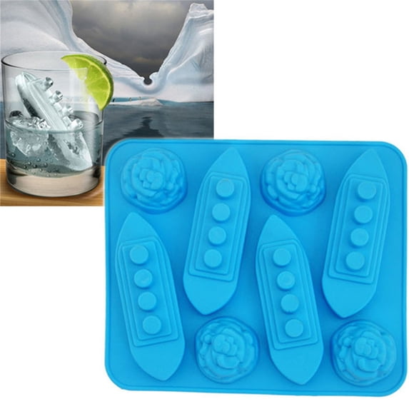 Teissuly Creative Ship Model Ice Tray Mold Household Ice Tray Quick ...