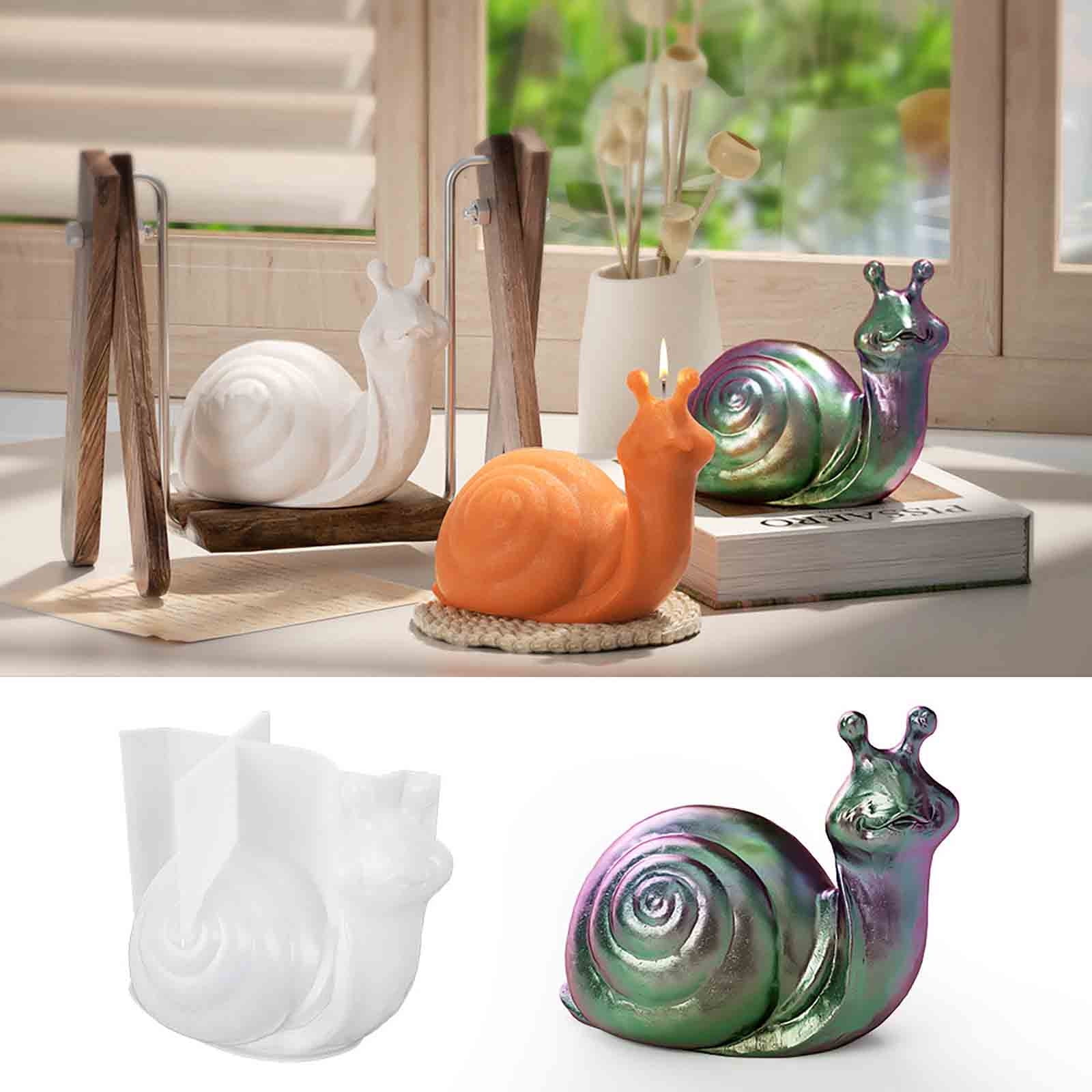 Teissuly Crystal Dropper Snail Ornament DIY Resin Gypsum Candle Three ...