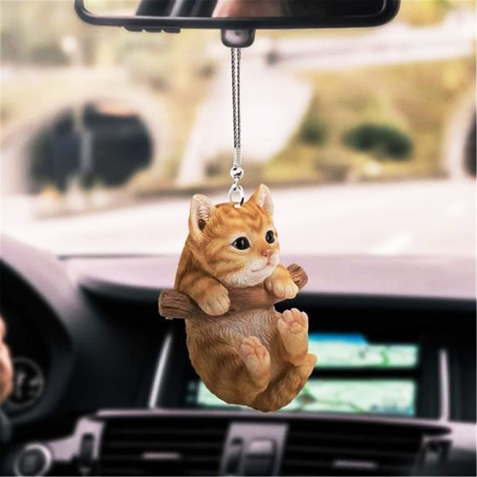 Teissuly Cute Cat Car Pendant Flying Hanging Ornament Car Rearview Mirror Charms Decoration for Car Decor Accessories Walmart