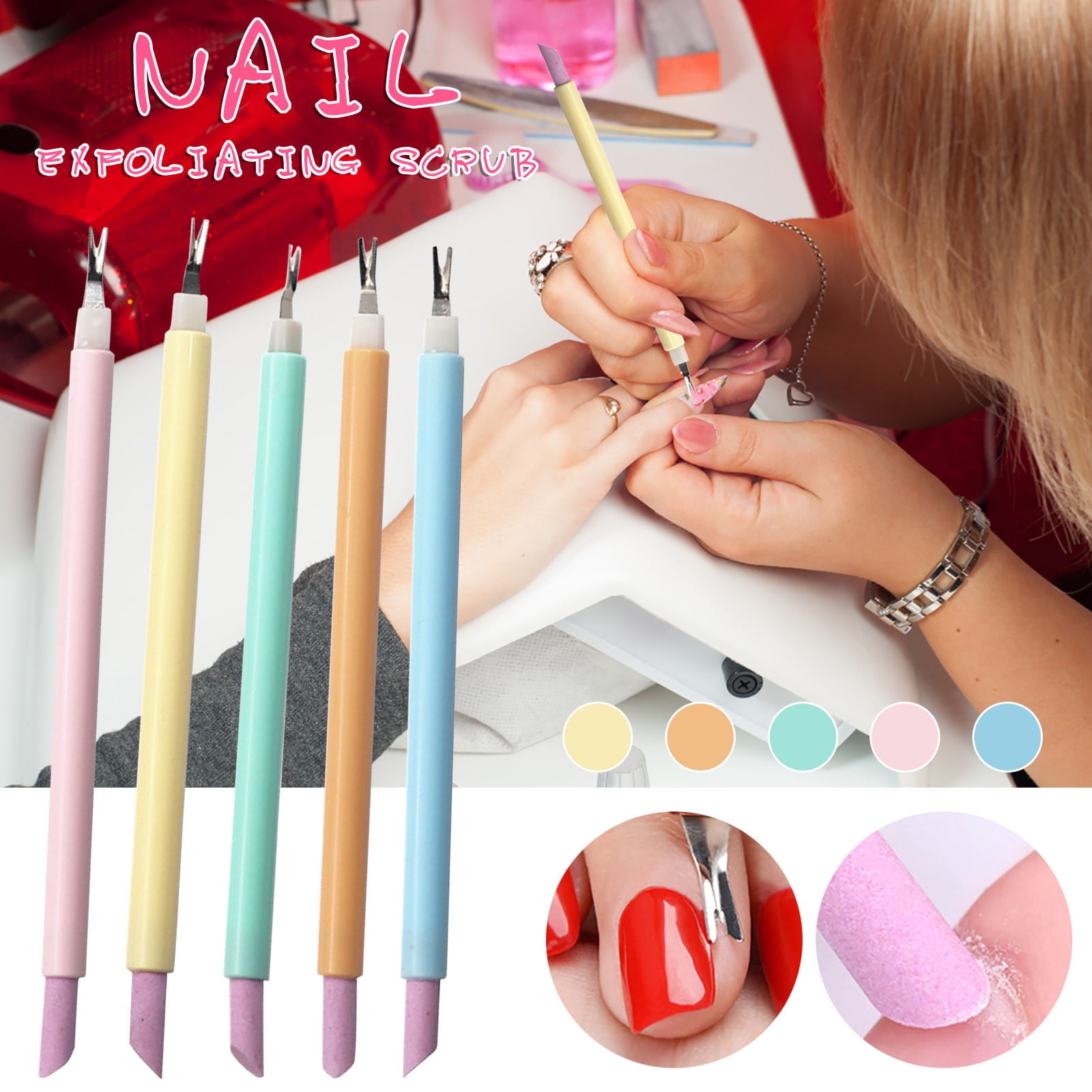 Teissuly Cuticle Knife 5 Cuticle Remover Pen Double-Sided Cuticle ...