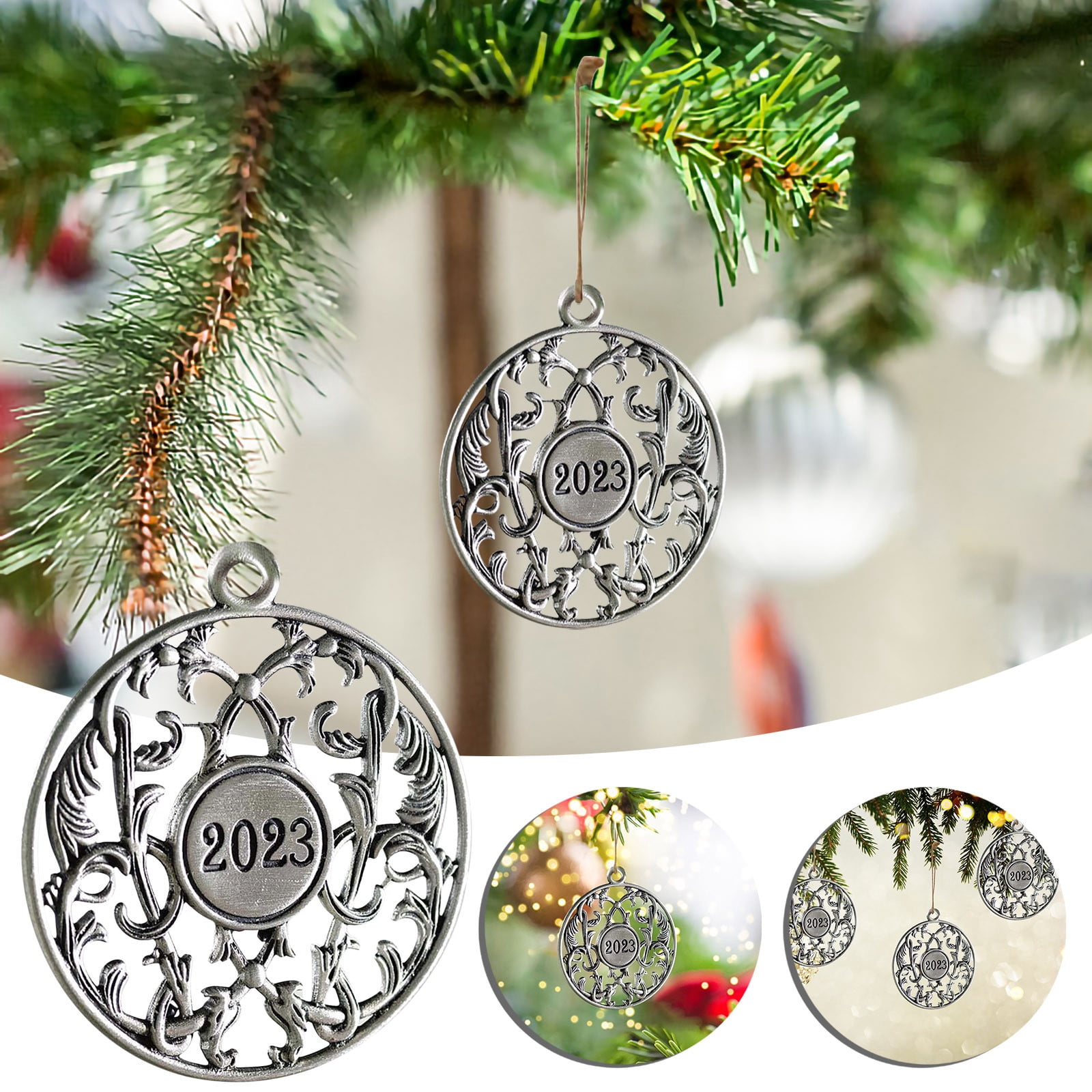 Teissuly Decorative Metal Pendants On The Christmas Tree In The ...