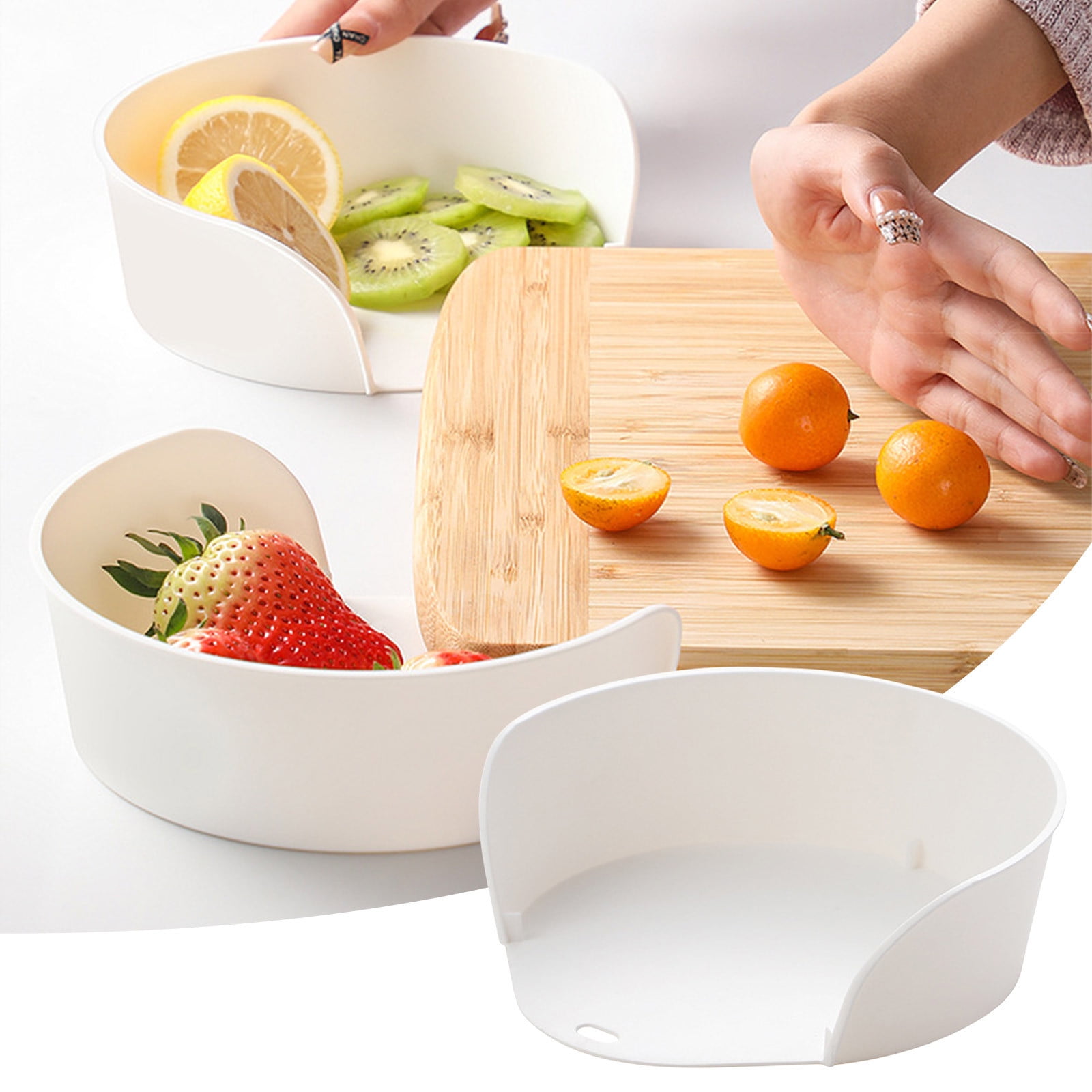 Teissuly Dishes Tray Side Opening Easy Entry Stackable Round Hole Space ...