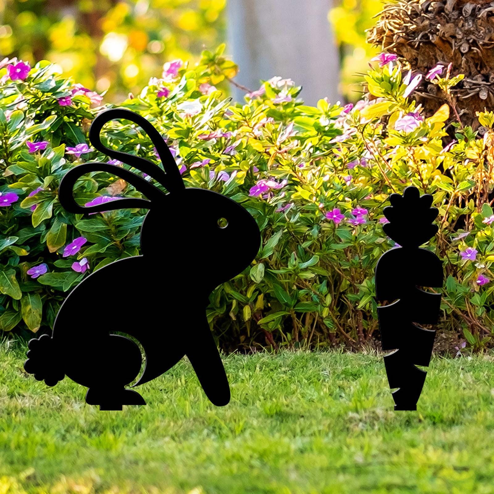 Teissuly Easter Acrylic Bunny Outdoor Patio Ground Plug Garden ...