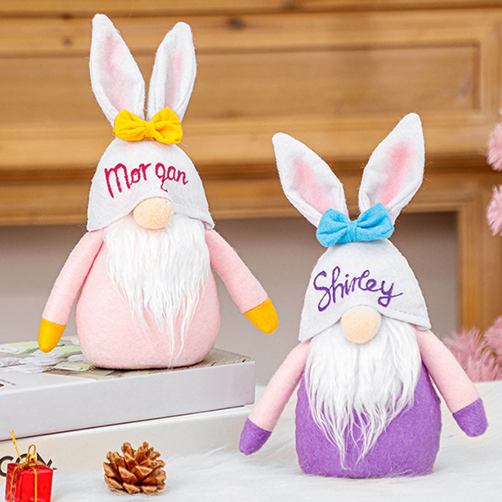 Teissuly Easter Faceless Dwarf Doll Decorations Desktop Lovely Rabbit ...