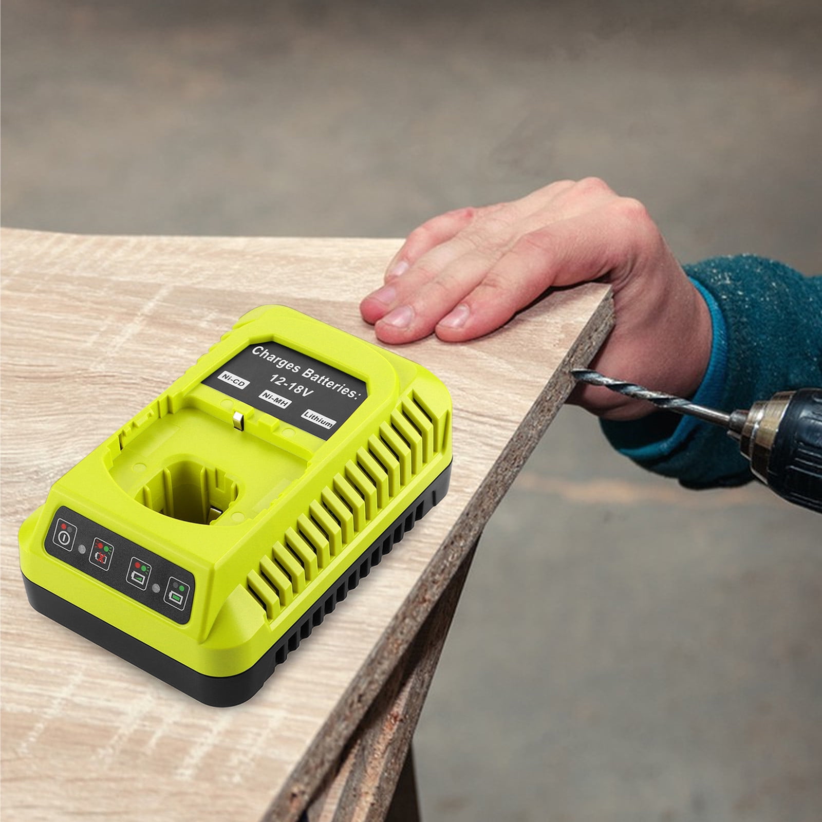 Teissuly Electric Tool Battery Charger,9.6-18V Battery Lithium‑Ion,Fast ...