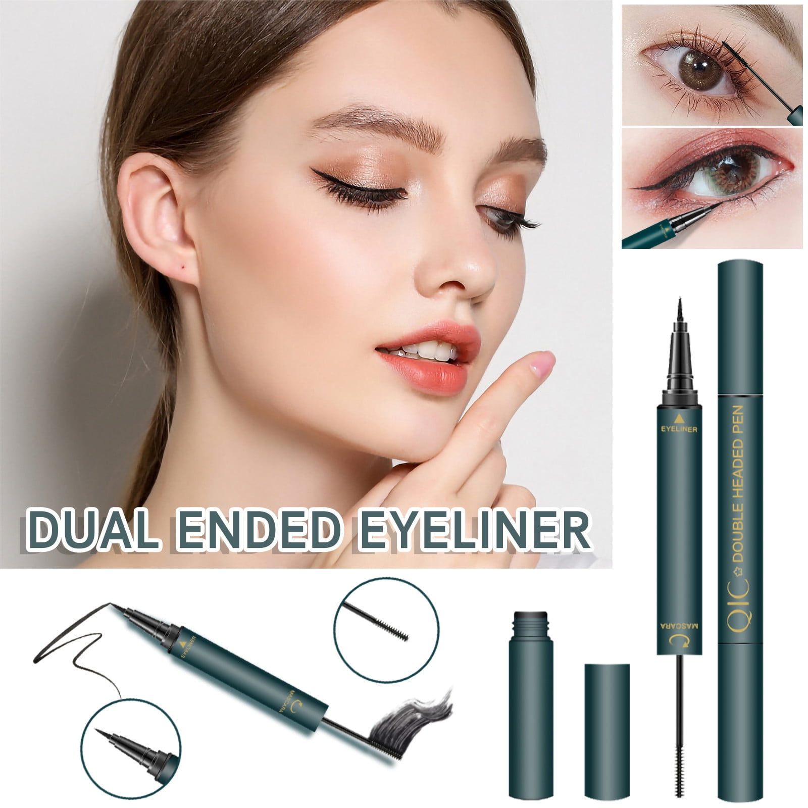 Teissuly Green Tube Mascara Eyeliner Dual-use Makeup Mascara - Walmart.com