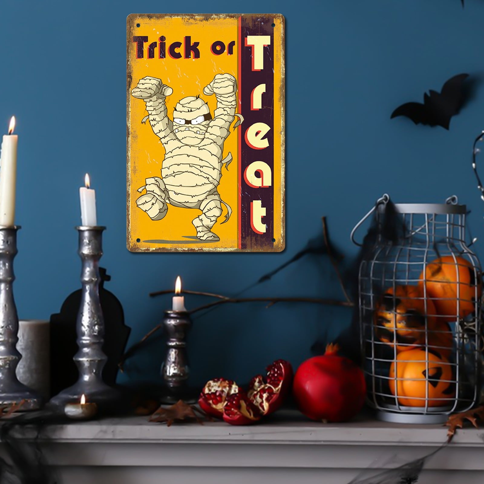 Teissuly Halloween Retro Tin Signs Vintage Metal Sign Iron Painting For ...
