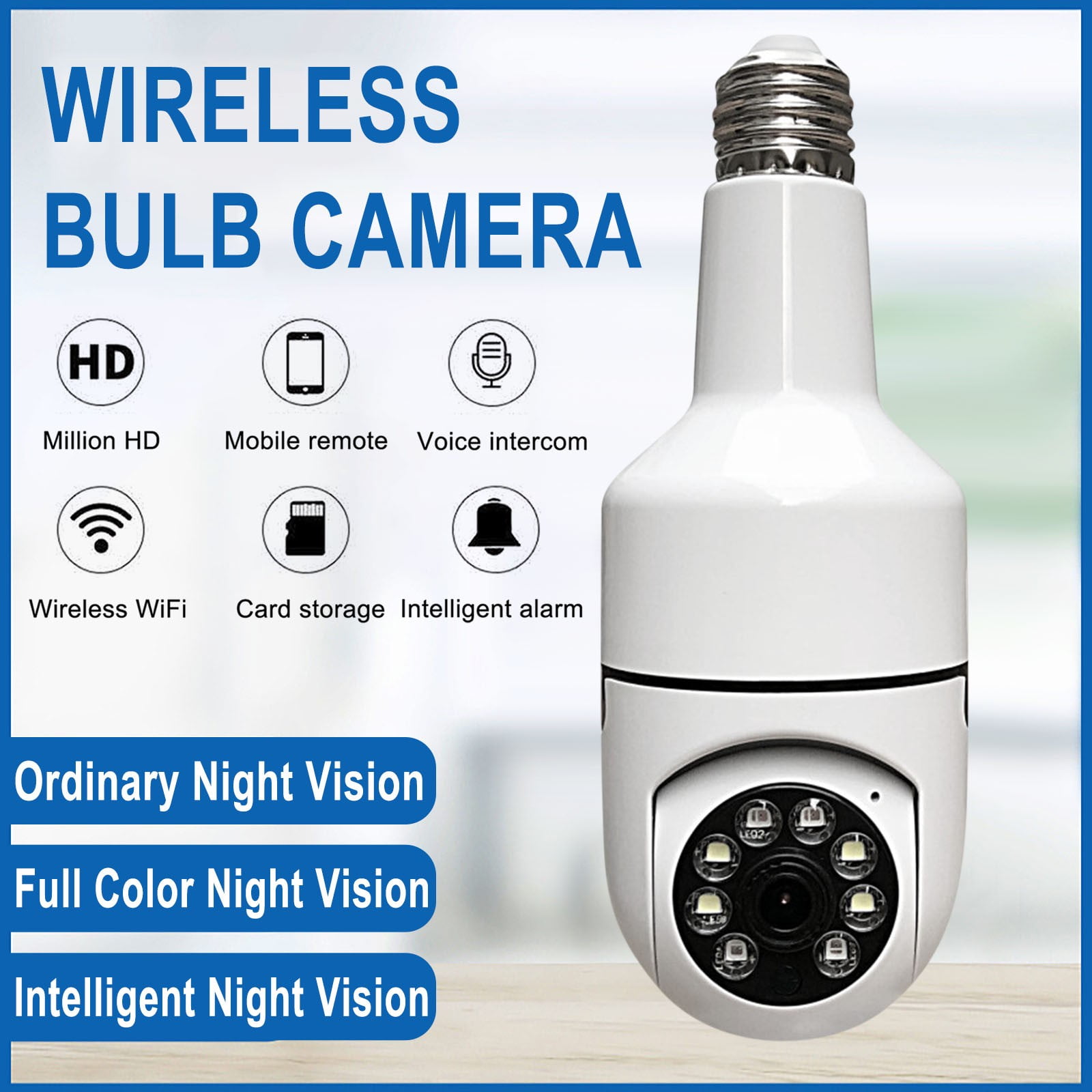 Teissuly Home Remote Surveillance Camera 360° Panoramic Smart High ...