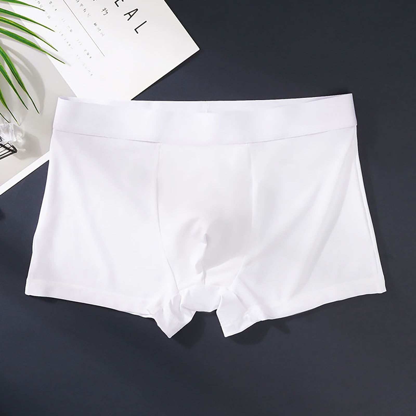 Teissuly Ice Silk Thin Style Traceless Boxers Business Breathable Men's ...