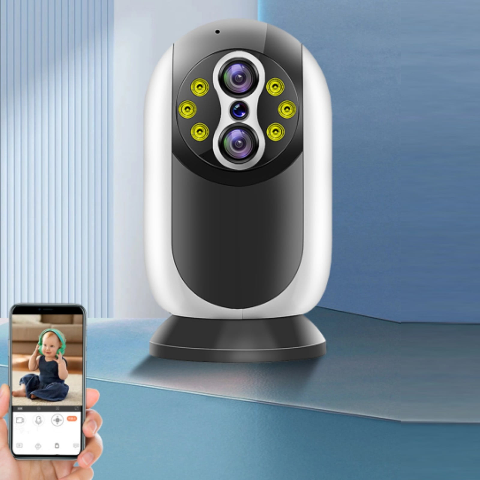 Teissuly Indoor Security Camera 2K WiFi Cameras For Home Security ...
