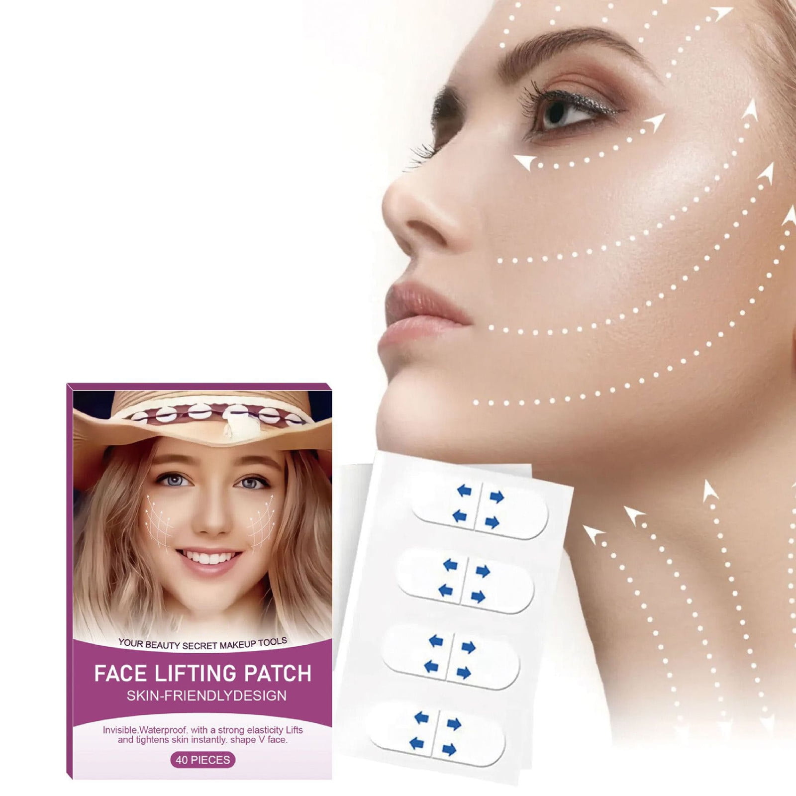 Teissuly Invisible Face Lifter Tape Neck Lifting Invisible Facelift ...