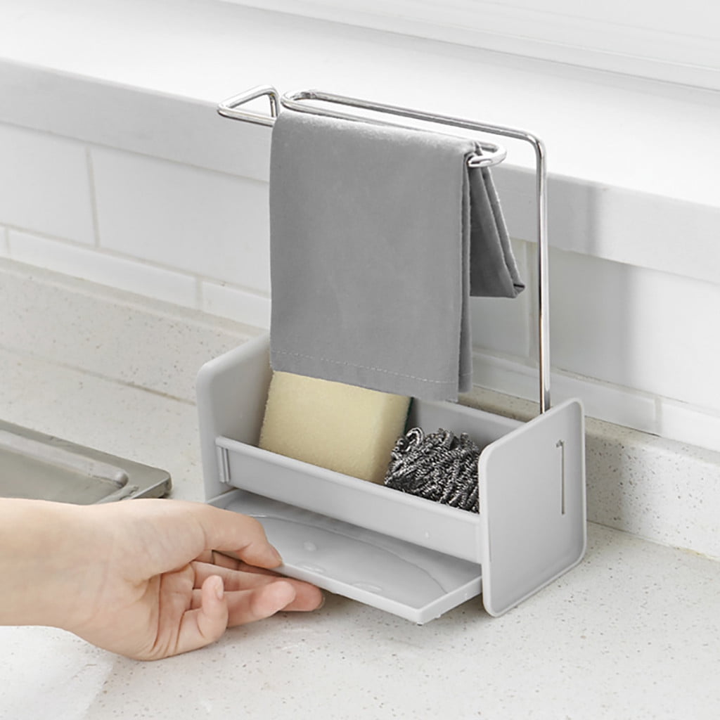 Teissuly Iron Rack Pool Storage Rack Free Punching Kitchen Sink Sponge ...