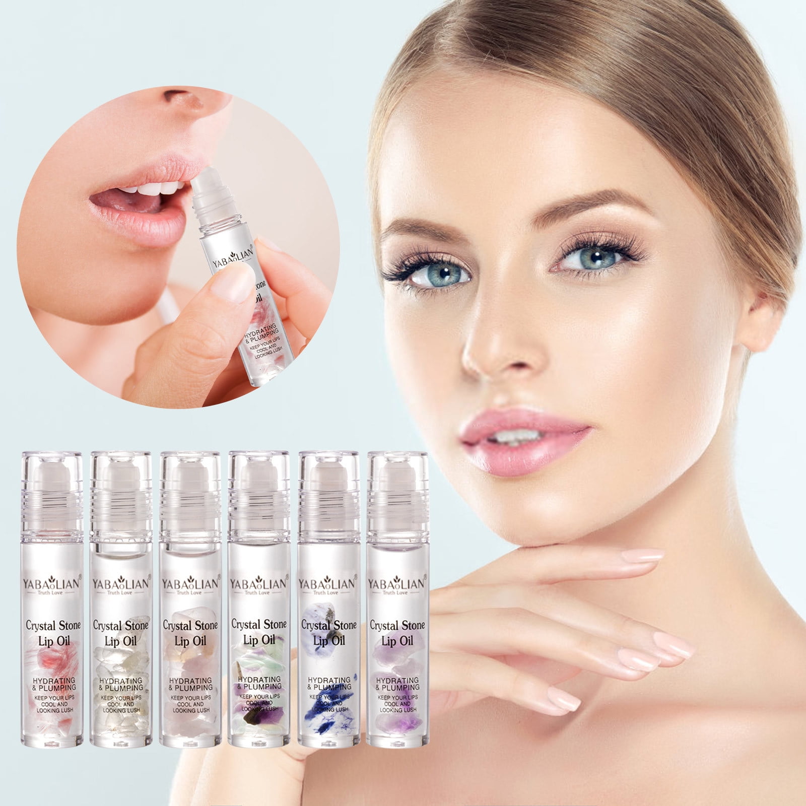 Teissuly Jade Bead Lip Gloss Moisturizing Lipstick Moisturizing Lip Oil ...