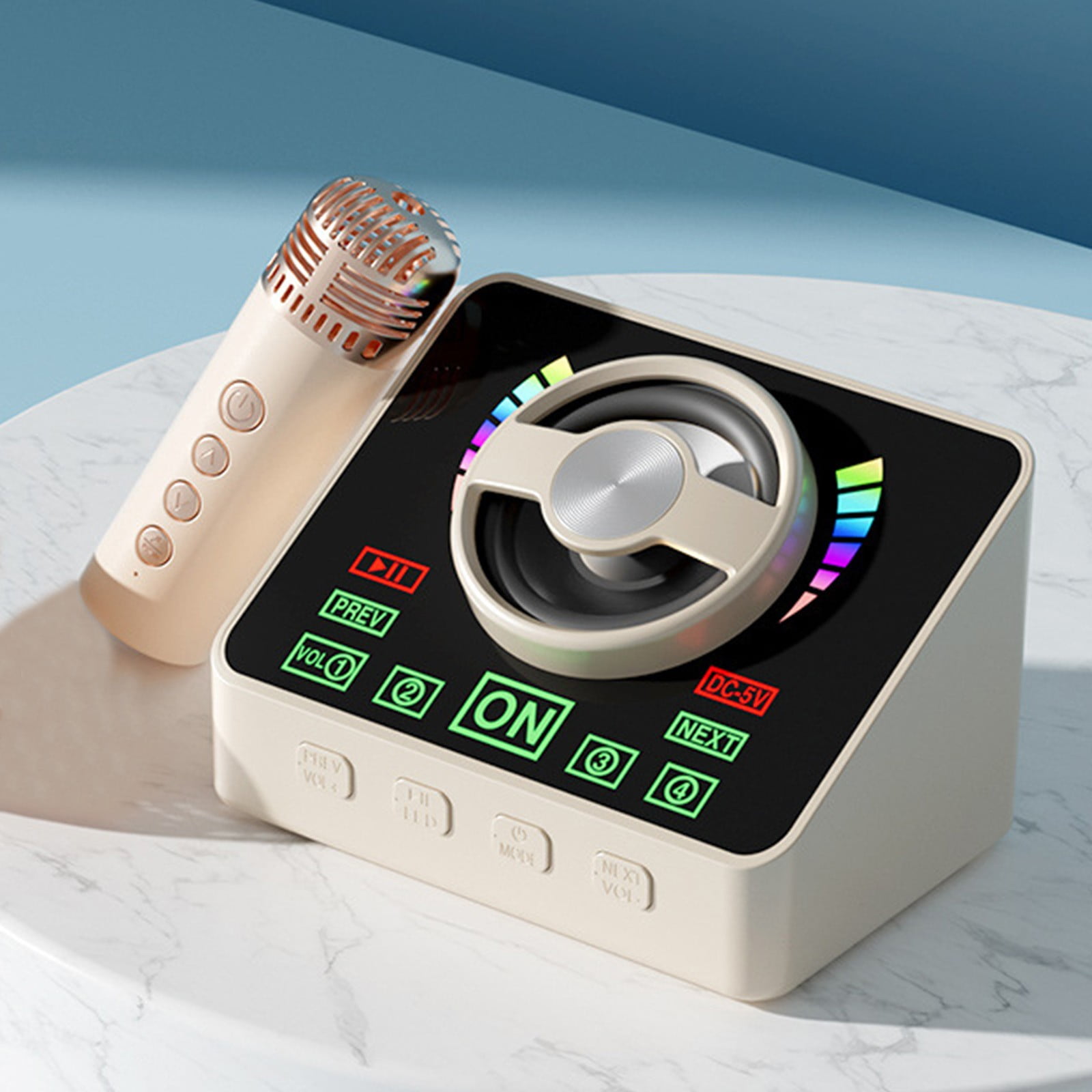 Teissuly Karaoke Machine Portable Bluetooth 5.3 Speaker System With 1 ...