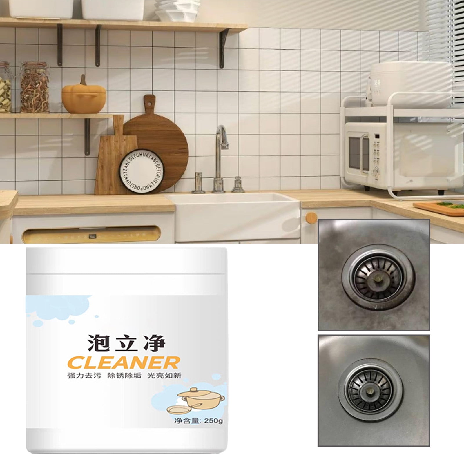 Teissuly Kitchen Cleaning Powder Heavy Duty Cleaner Powerful Stain ...
