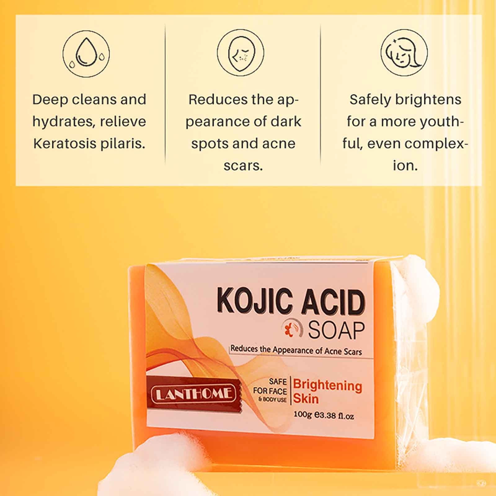 Teissuly KojicAcid Soap Lasting Oil Control Removed Sulfur Soap Men And ...