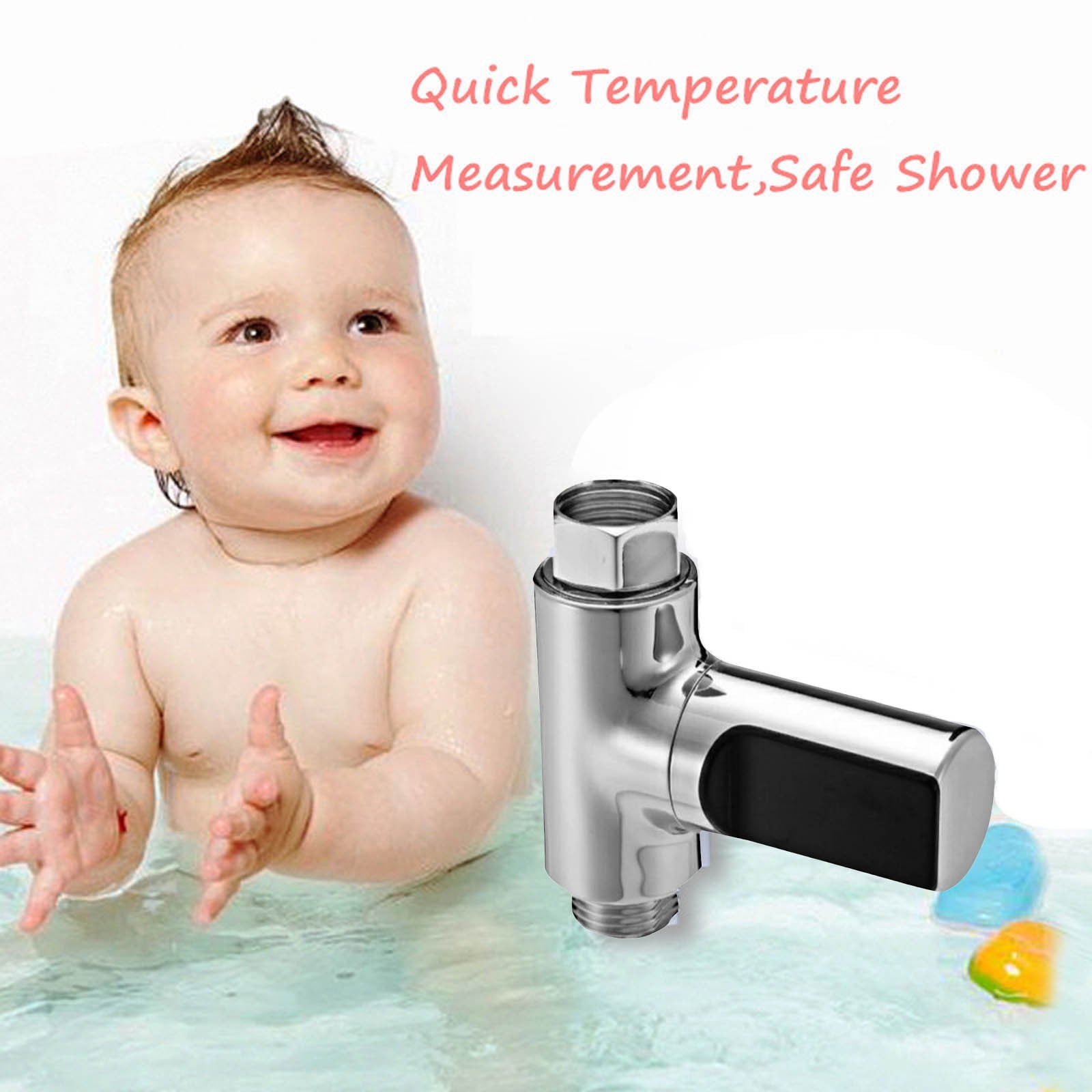 Teissuly LED Display Home Water Faucet Shower Temperature Monitor Baby ...