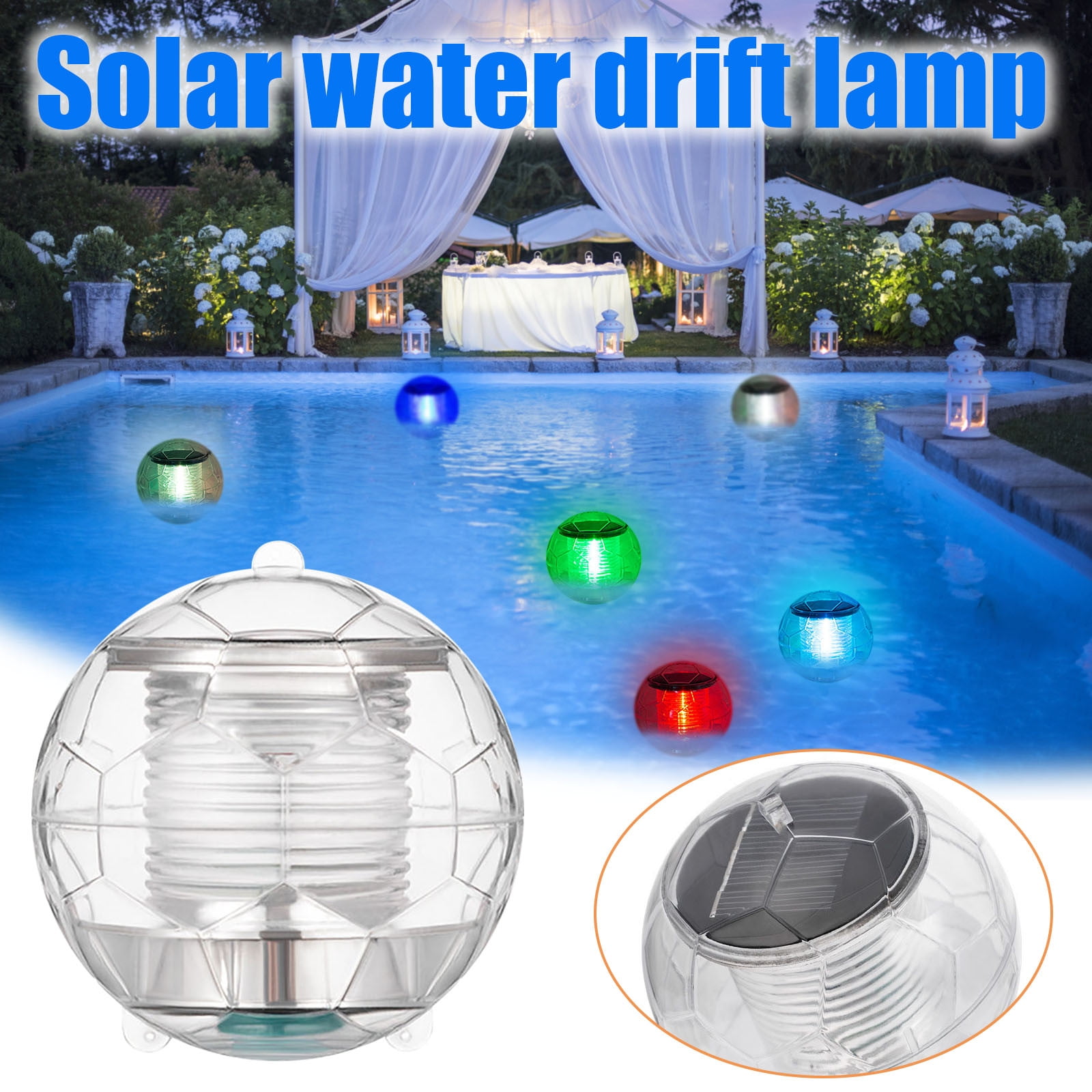 Teissuly LED Outdoor Water Float Colorful Football Waterscape Floating ...