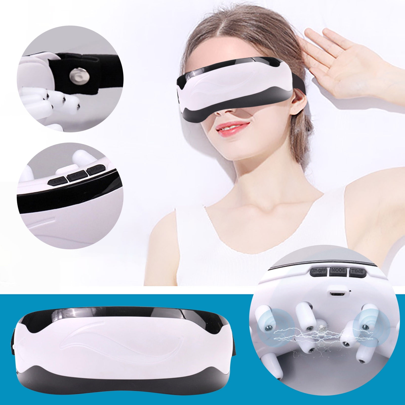 Teissuly Magnetic Therapys Eye Mask With Vibration & Pulses Massage 22 ...