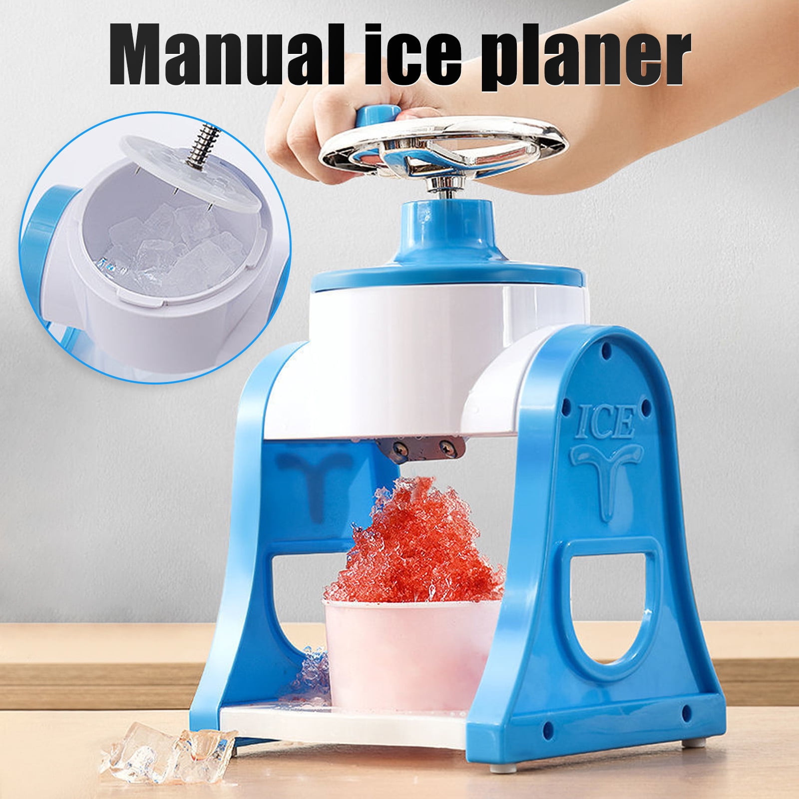 Teissuly Manual Household Small Ice Machine Hand Ice Breaker Manual Ice ...