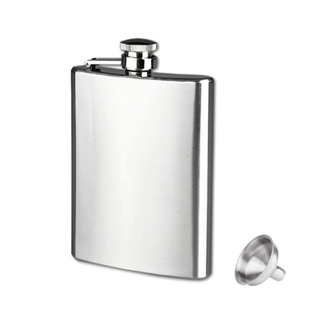 Teissuly Men Stainless Steel Hip Flask with Funnel Leak Proof Screw Cap ...