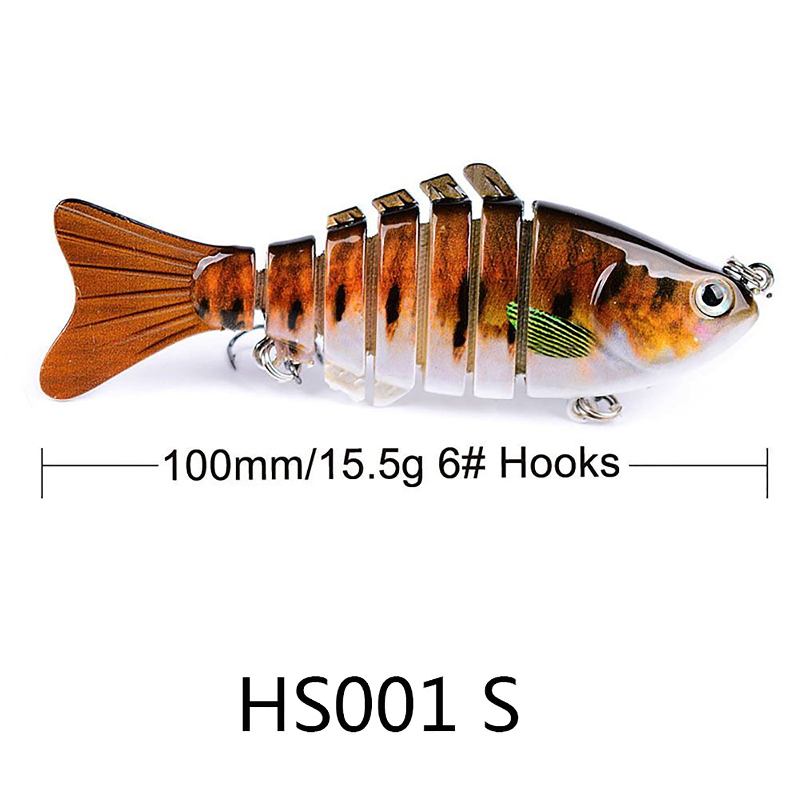Teissuly Micro-Jointed Swimbait, 10cm Road Sub Bait Plastic Hard Bait ...