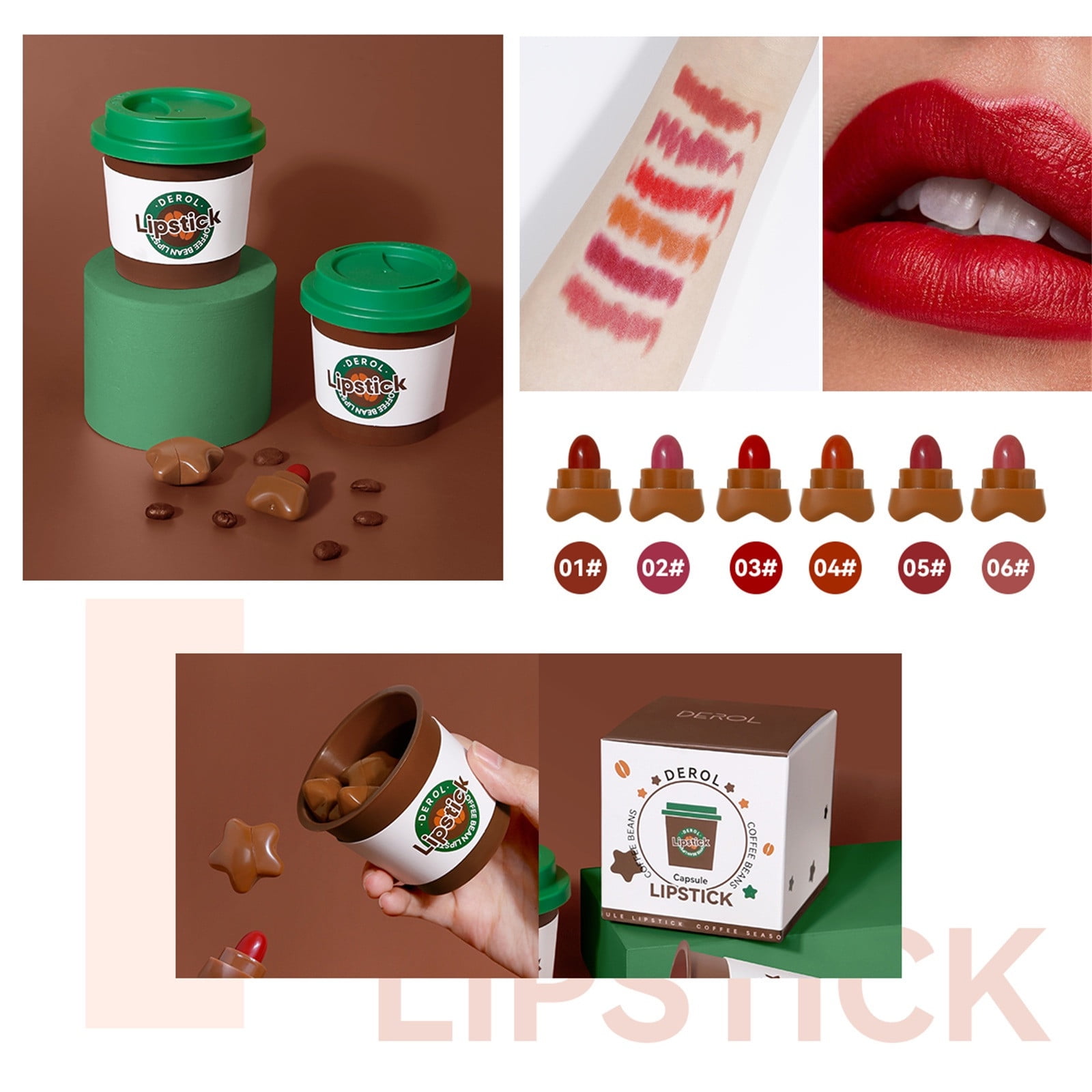 Teissuly Mini Capsule Lipstick Set Cute Matte Lipstick Long-lasting ...