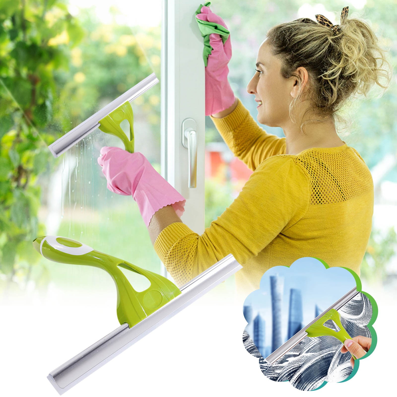 Teissuly Mini Glass Wiper, Household Window Cleaner, Non Damaging ...