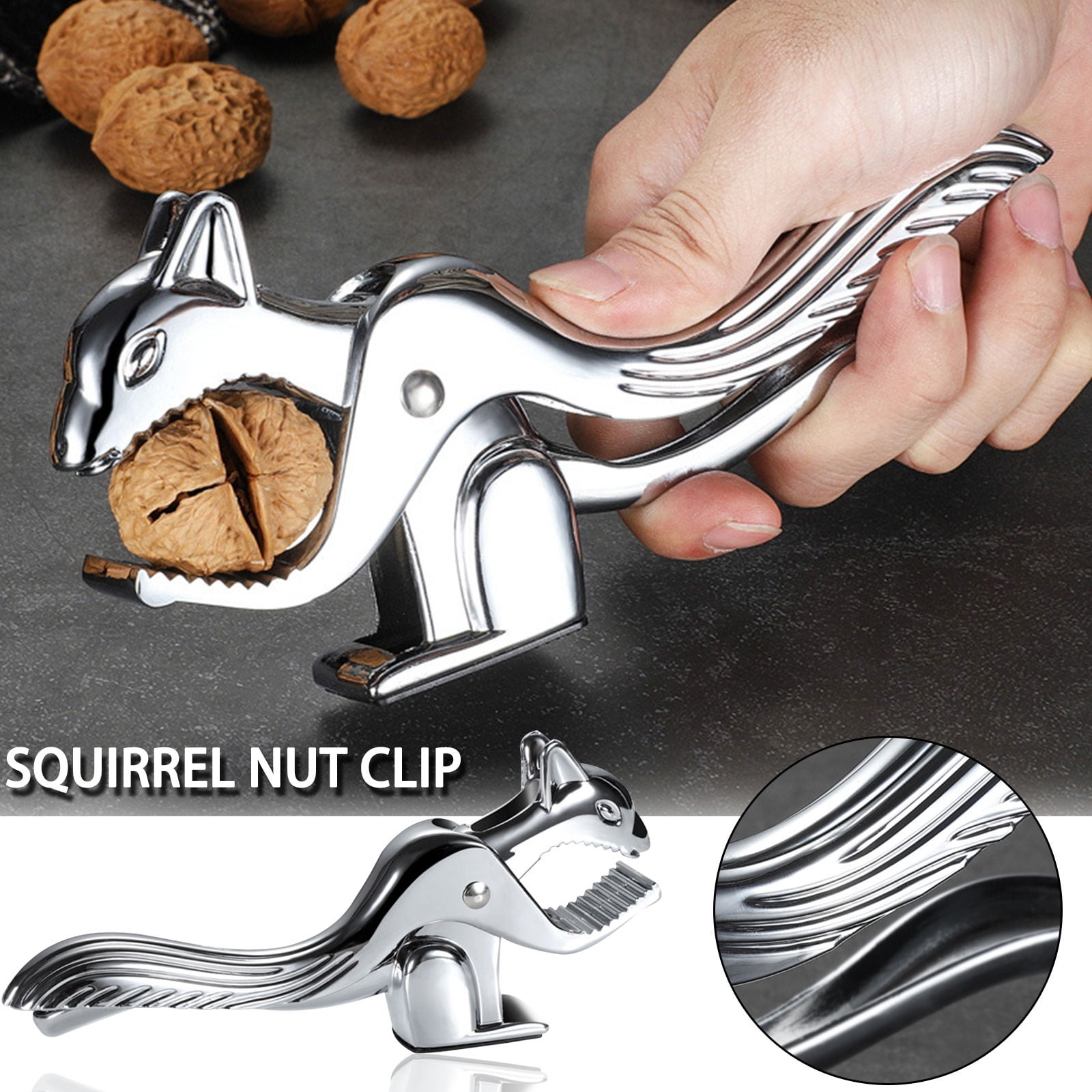 Teissuly Multifunctional Nut Holder,Squirrel-shaped Walnut Holder,Pecan ...