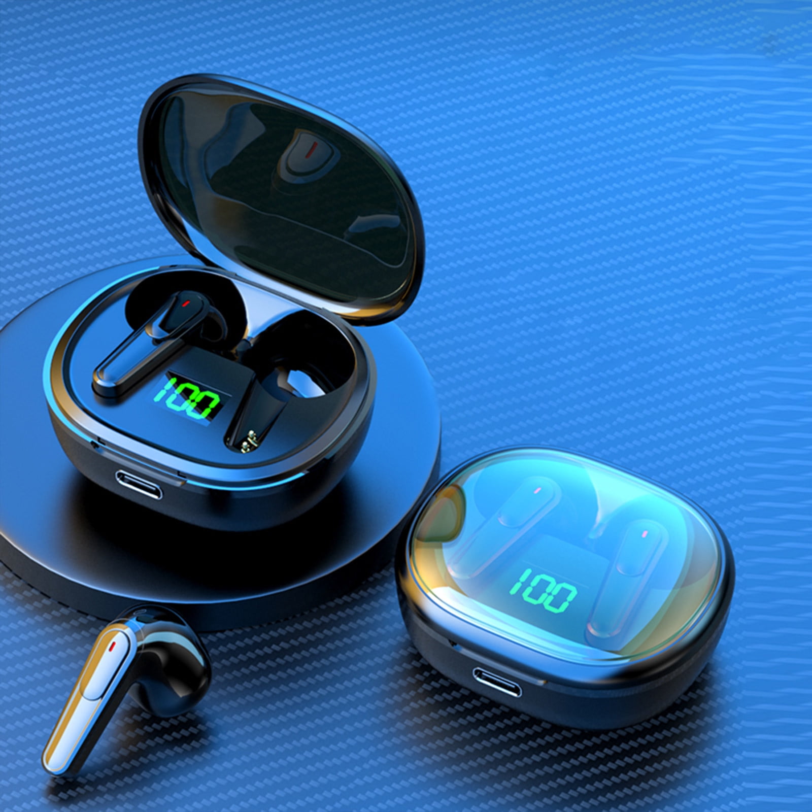 Teissuly NEW Headphones Touchs Control Bluetooth 5.1 Insensible Wearing ...