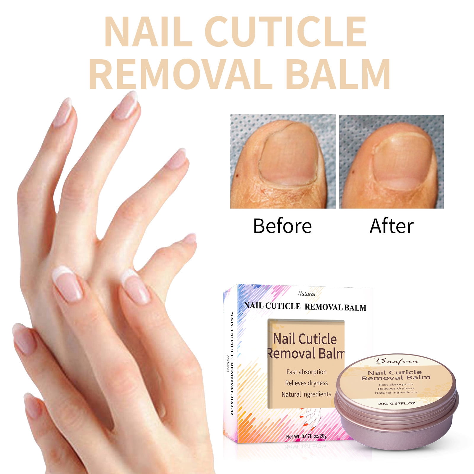 Teissuly Nail Cuticle Removal Balm Nail Exfoliating Balm Quick Repair ...