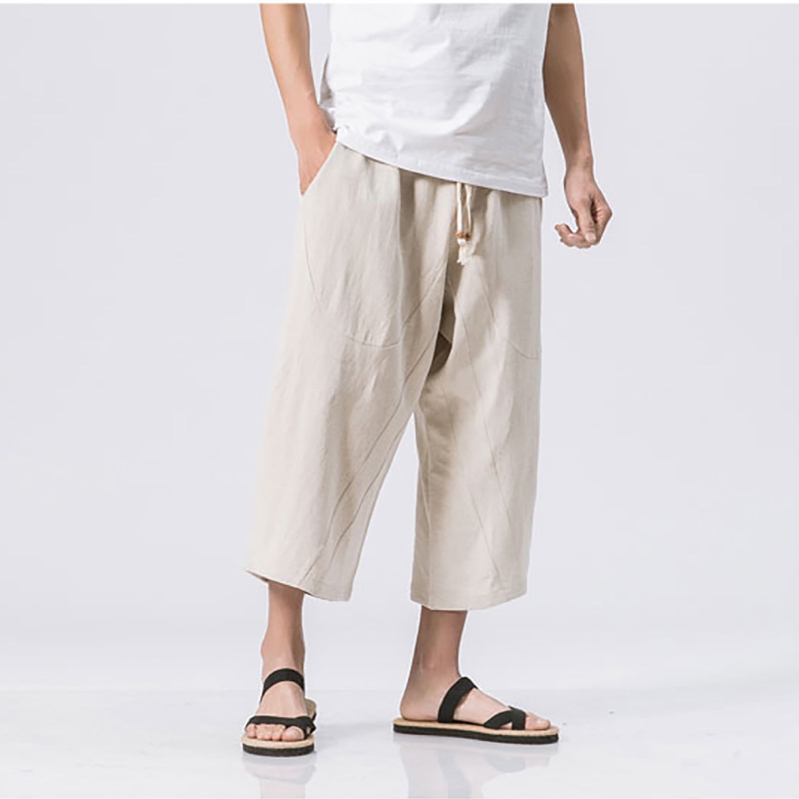 Teissuly New Oversized Harlan Pants For Men's Fashionable Linen Men's ...