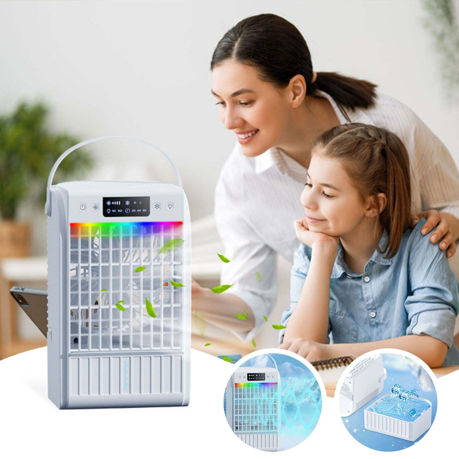 Teissuly New USB Cold Fan Big Wind Dual Spray Remote Control Fan ...
