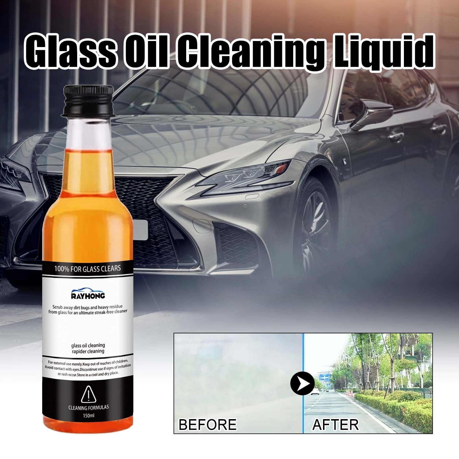 Teissuly Oil Film Remover for Glass, Car Glass Oil Film Remover, Car ...
