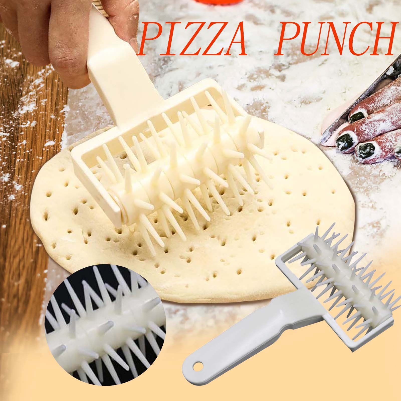 Teissuly Pizza Dough Docker Roller Plastic, Pizza Pin Puncher Dough ...