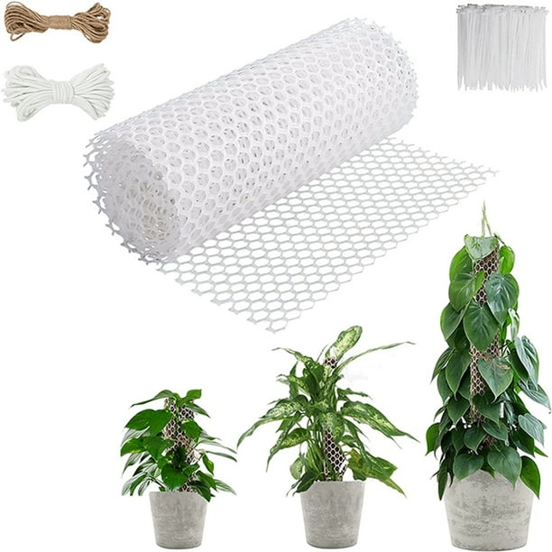 Teissuly Plastic Mesh Moss Pole Kit For Climbing Plants Plant Support ...