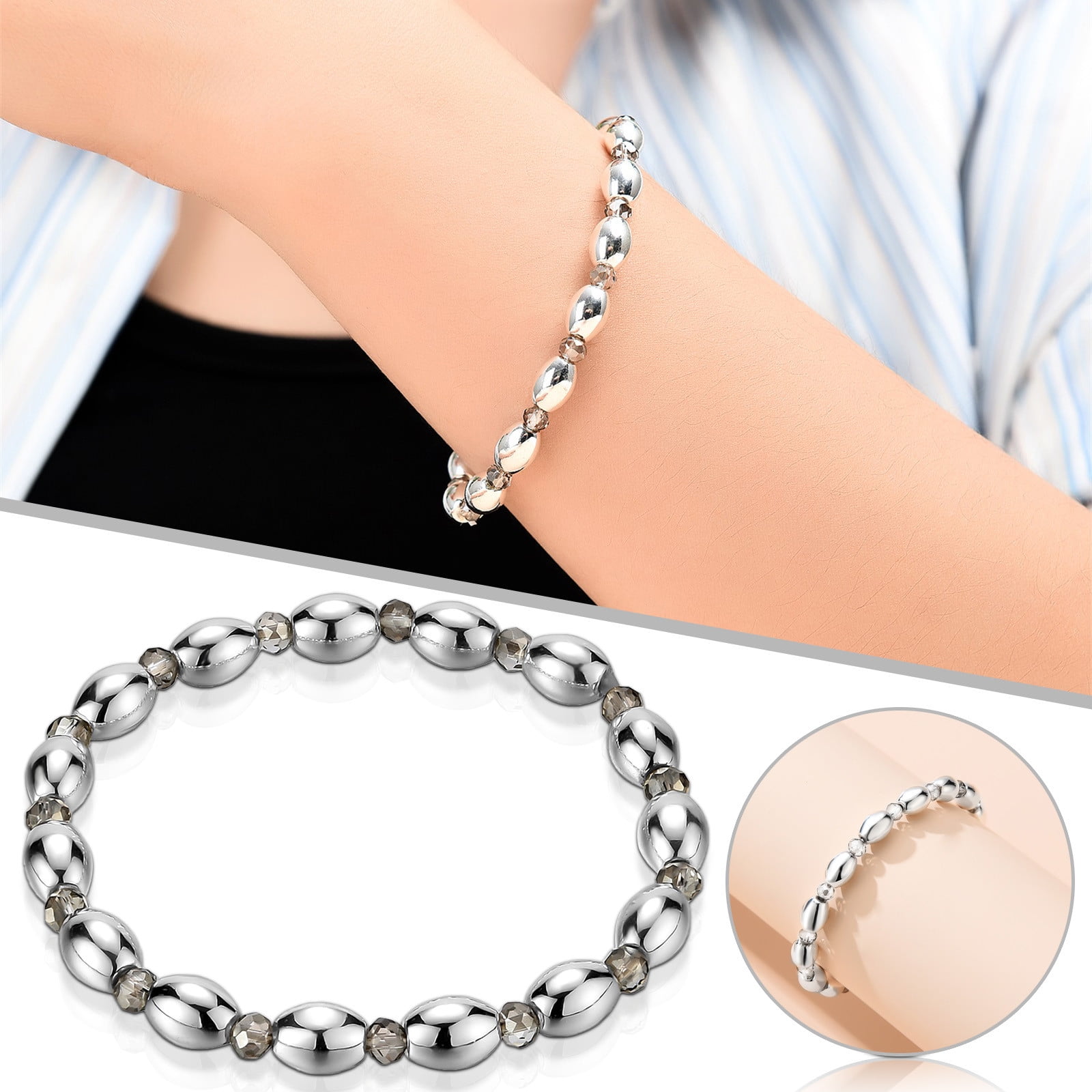 Teissuly Popular Golden Volcanic Stone Black Magnet Bracelet Bracelet - Walmart.com