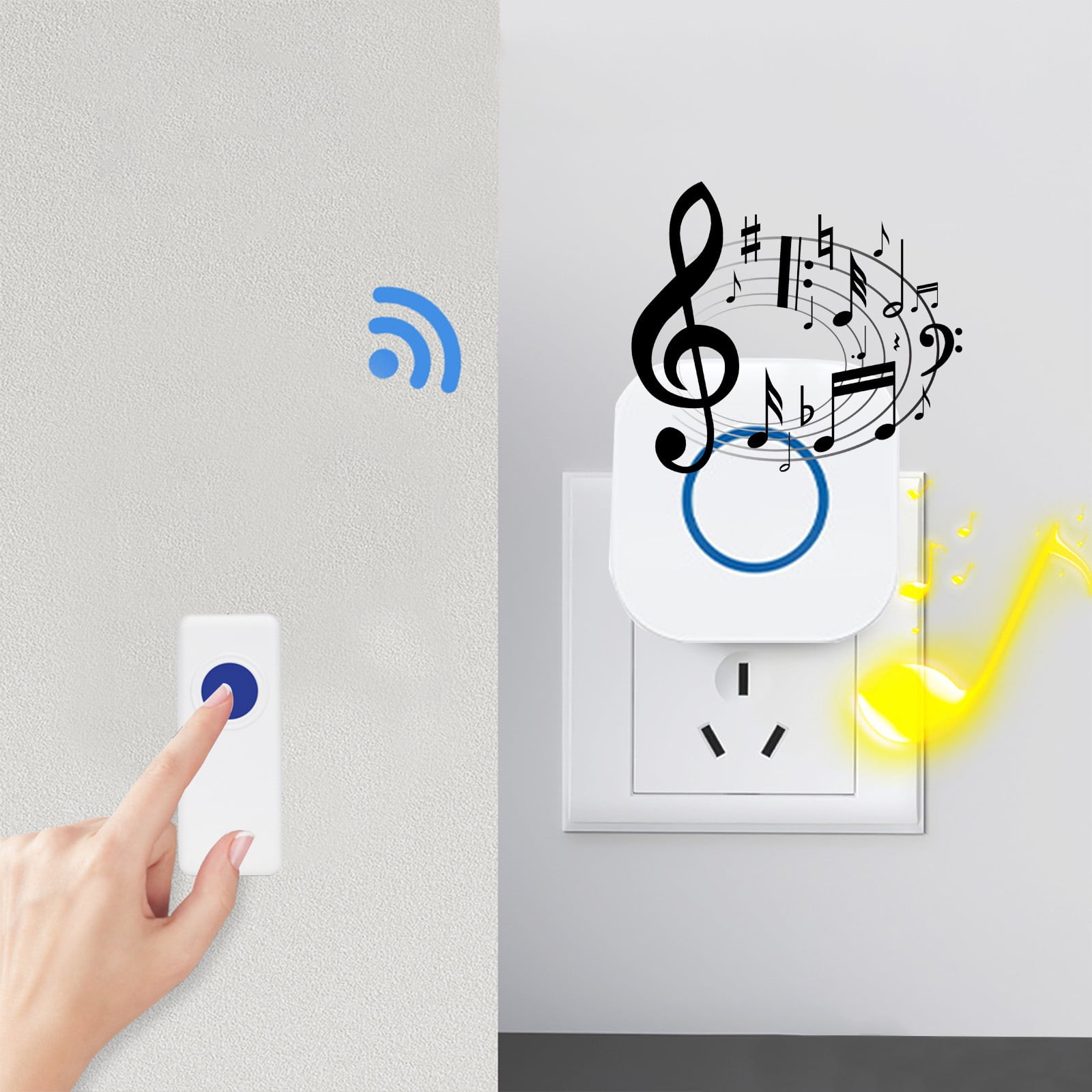 Teissuly Portable Elderly Pager Long Range Electronic Wireless Remote ...