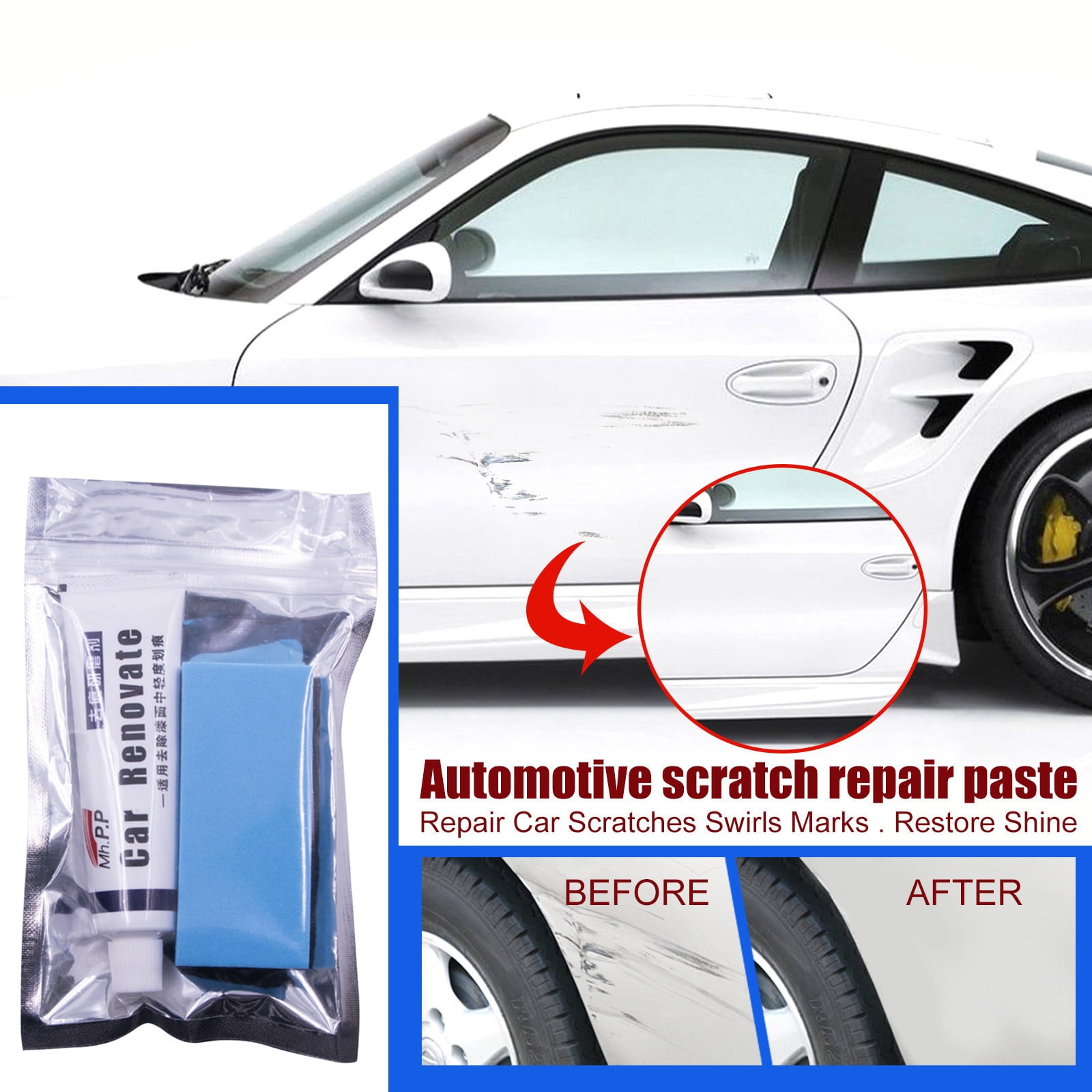 Teissuly Premium Car Scratch Removal Kit Car Scratch Paint Body ...