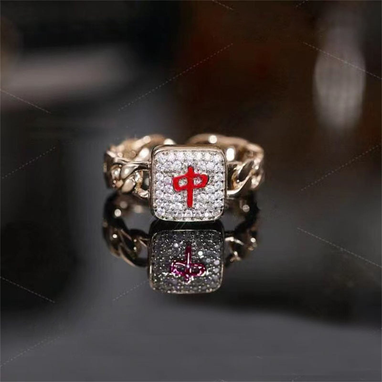 Teissuly Red Mahjong Versatile Finger Autonomous Telescopic Width ...