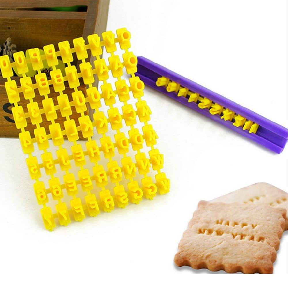 Teissuly Sets Alphabet Number Letter Stamp Cookie Biscuit Alphabet ...