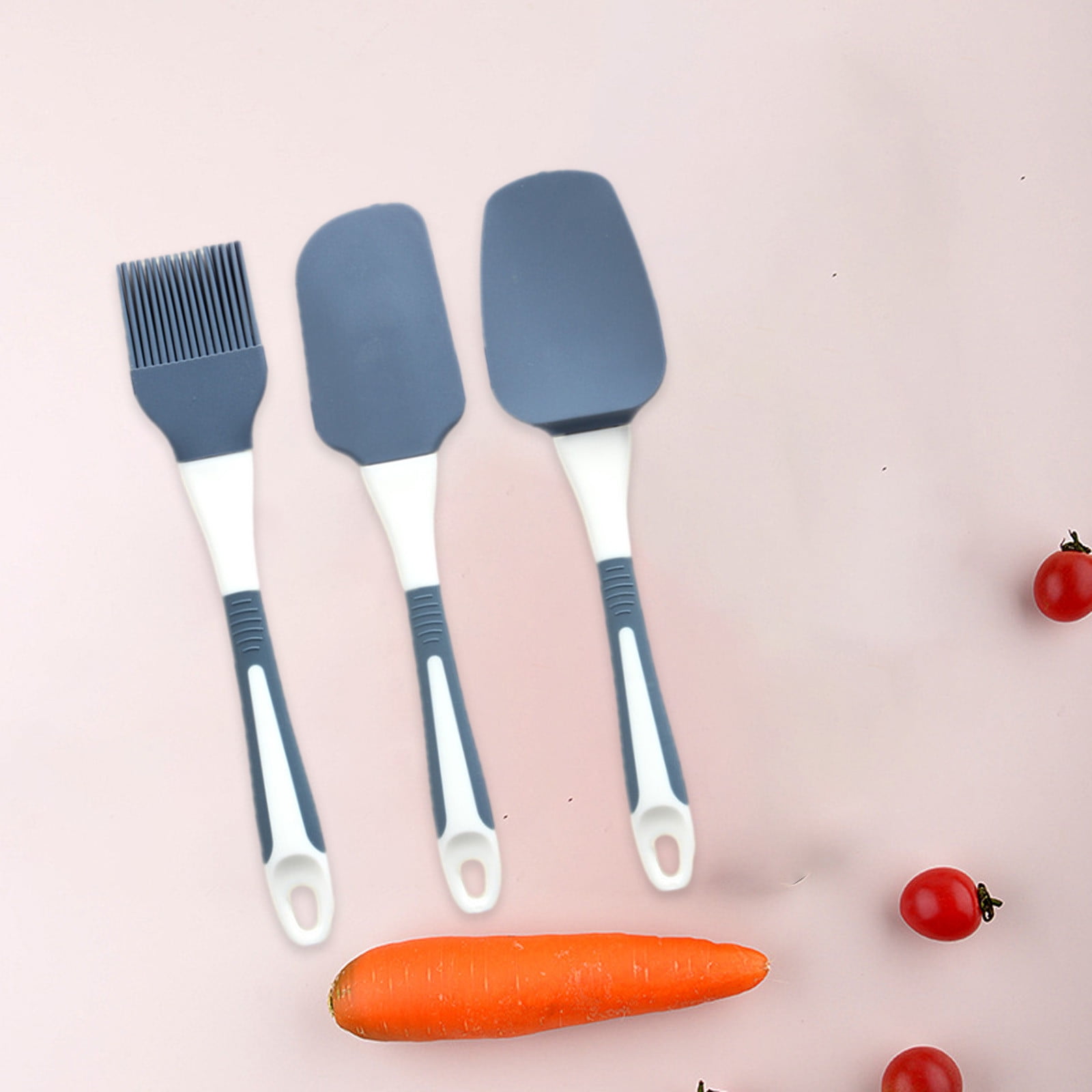 Teissuly Silicone Mini Spatulas Set with Pastry Brush, Small Kitchen ...