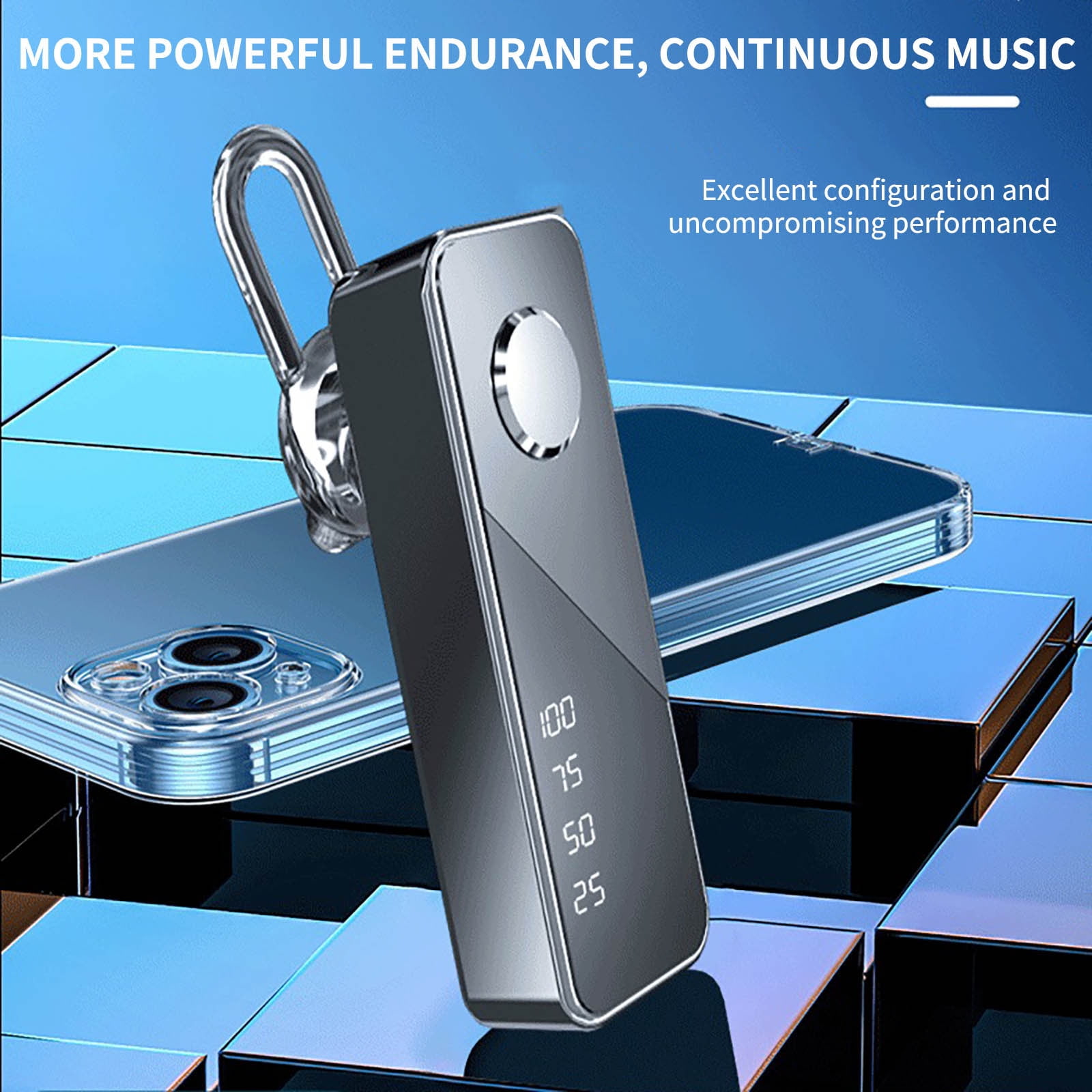 Teissuly Single Ear Stereo In-ear Earphones Bluetooth Headphones ...