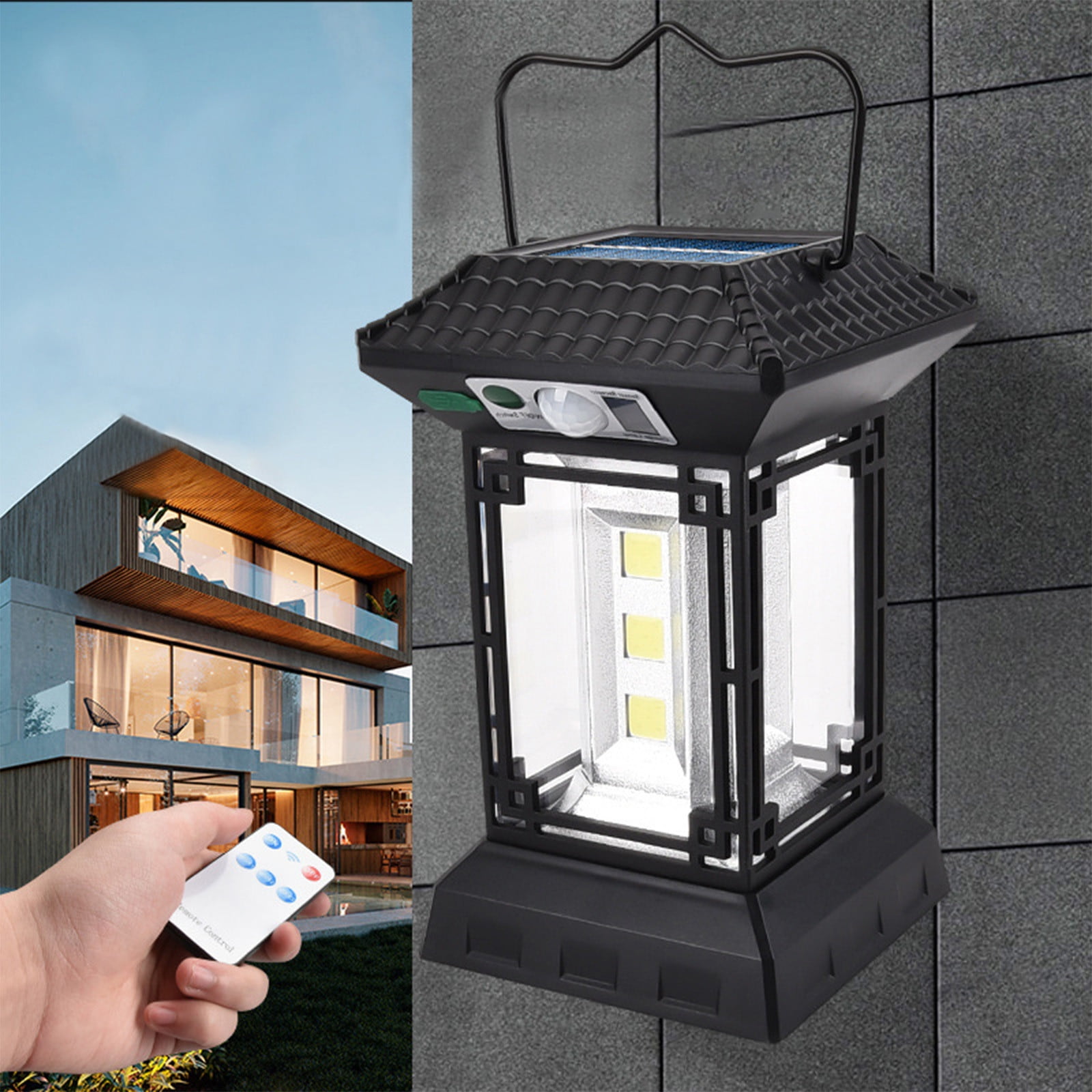 Teissuly Solar Warm Light Induction Wall Light-Solar Fence Lights-LED ...