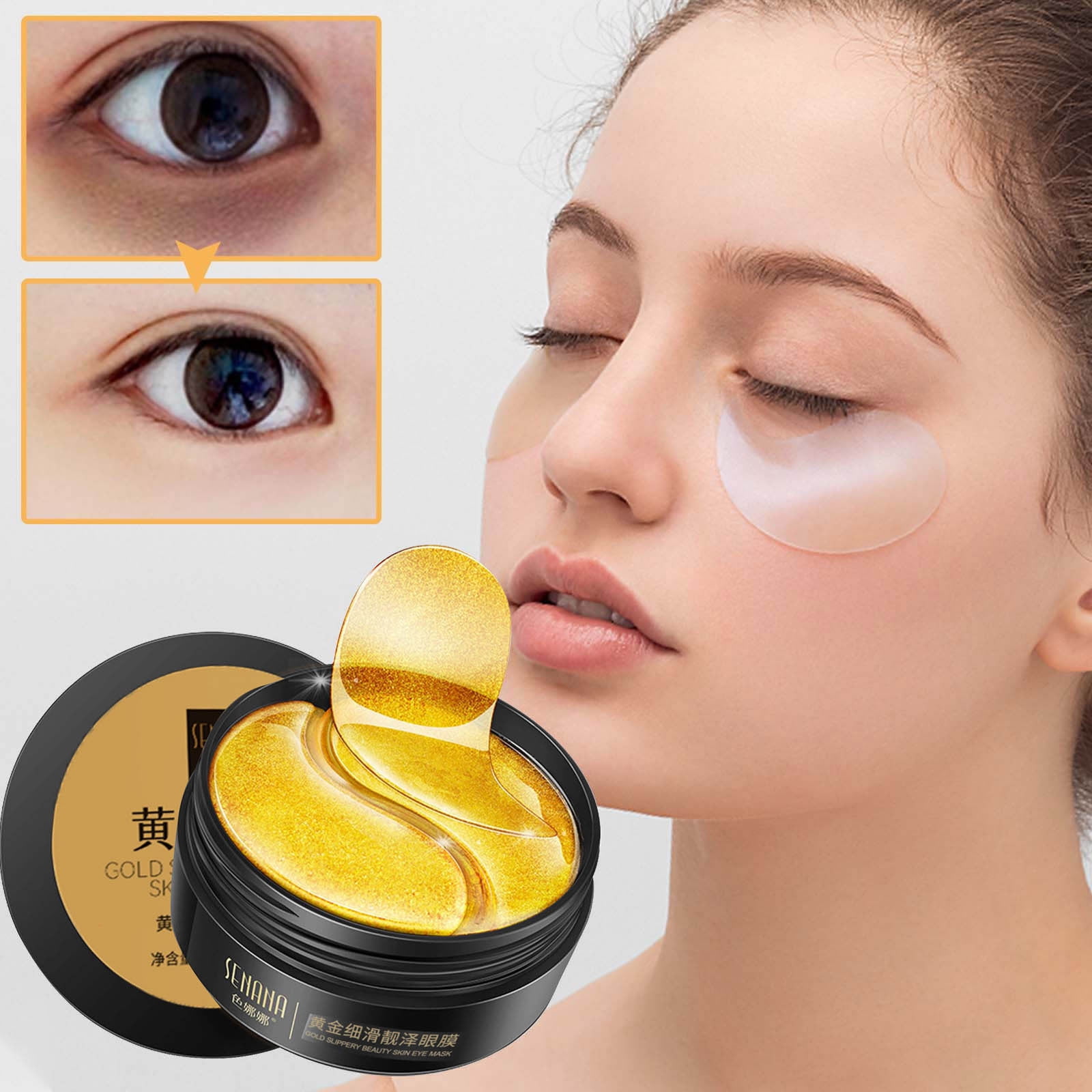 Teissuly Soothing Eye Mask, Hydrating, Collagen Hyaluronic Eye Mask ...