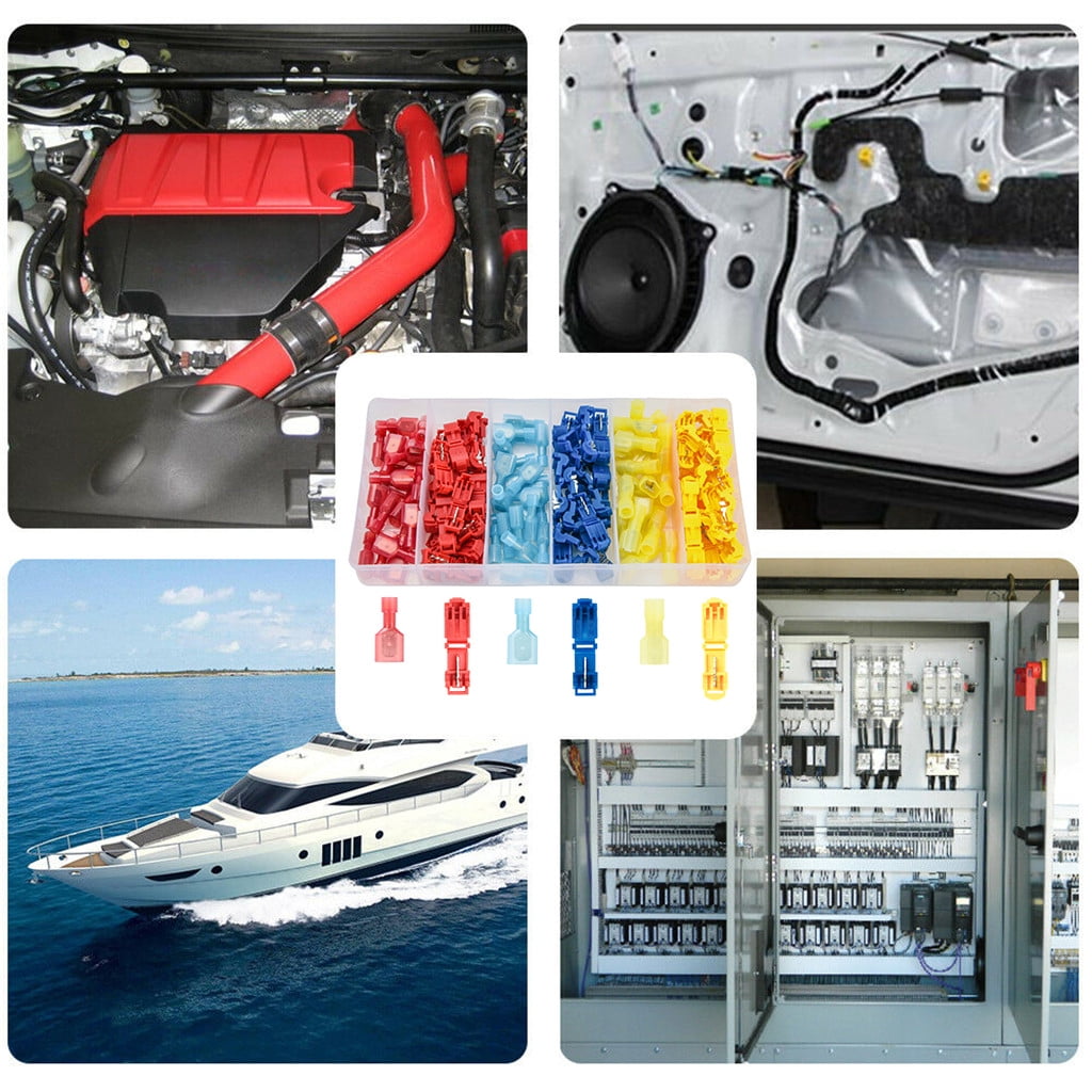 Teissuly Splice Solderless Terminals and T-Tap Electrical Connector Kit ...