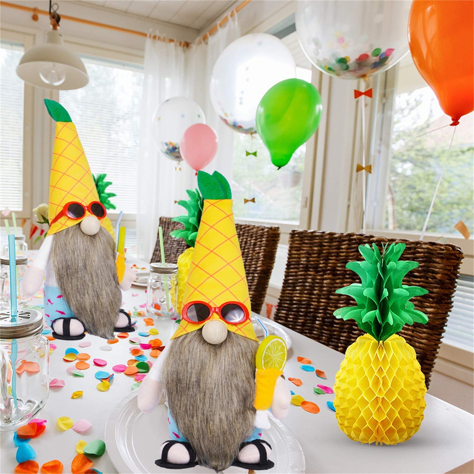 Teissuly Summer New Pineapple Face Less Doll Beach Vacation Style Doll ...